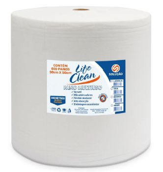 Pano Multiuso Perflex em Rolo 28cm X 50cm Branco C/ 300 Mts - 89 Embalagens